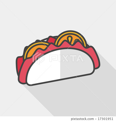 sandwich flat icon with long shadow,eps10 - Stock Illustration ...