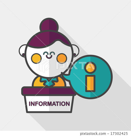 information counter flat icon with long... - Stock Illustration ...