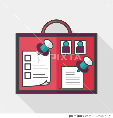 message board flat icon with long shadow,eps10 - Stock Illustration ...