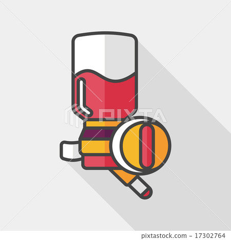 Pet water drinking flat icon with long shadow,... - Stock Illustration ...