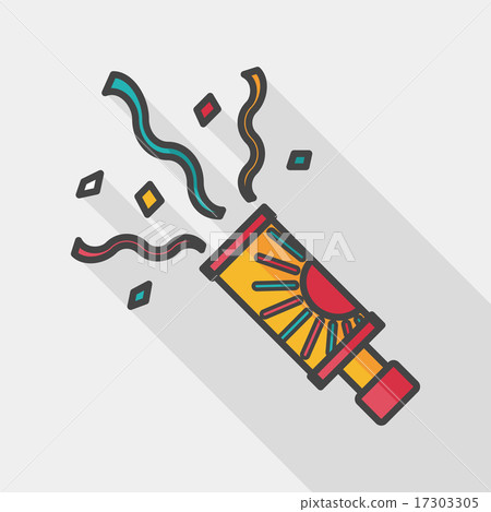 confetti flat icon with long shadow,eps10 - Stock Illustration ...