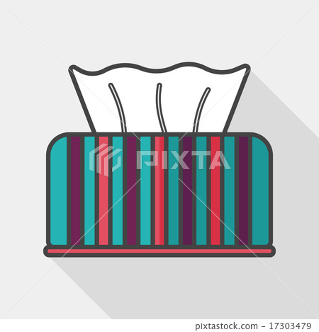 kitchenware tissue paper flat icon with long... - Stock Illustration [17303479] - PIXTA