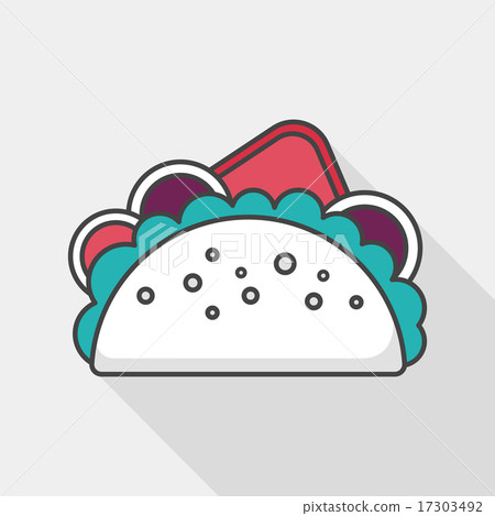 sandwich flat icon with long shadow,eps10 - Stock Illustration ...