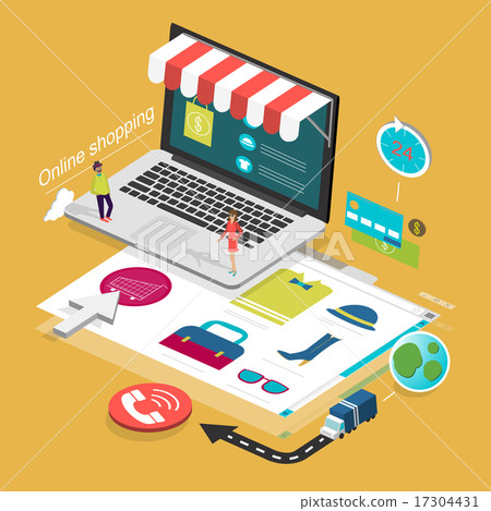 vector, shopping, online - Stock Illustration [17304431] - PIXTA