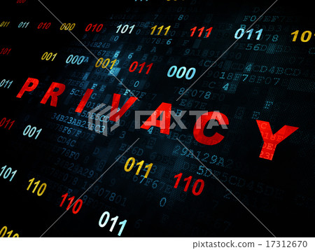 Protection concept: Privacy on Digital background - Stock Illustration ...
