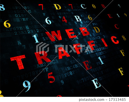 Web design concept: Web Traffic on Digital... - Stock Illustration ...