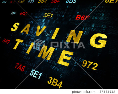 Time concept: Saving Time on Digital background - Stock Illustration ...