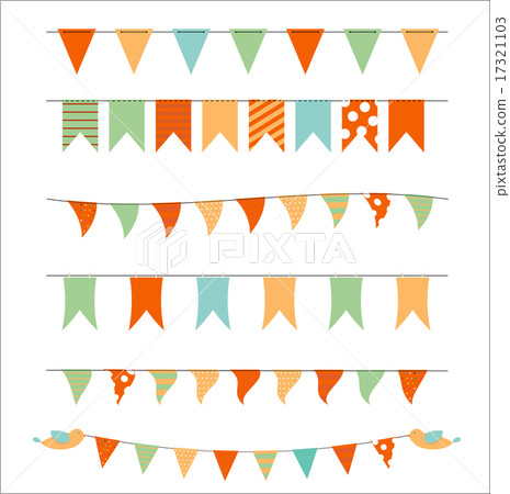 Party Flags Set Vector Illustration - Stock Illustration [17321103] - PIXTA
