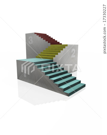 3 step stairs - Stock Illustration [17330227] - PIXTA