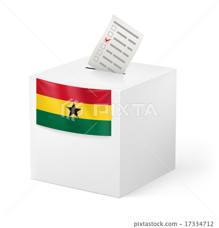 Ballot box with voting paper. Ghana - Stock Illustration [17334712] - PIXTA