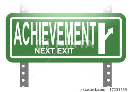 Achievement green sign board isolated - Stock Illustration [17335589 ...