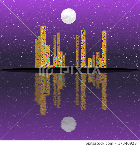 Night cityscape generated texture - Stock Illustration [17340928] - PIXTA
