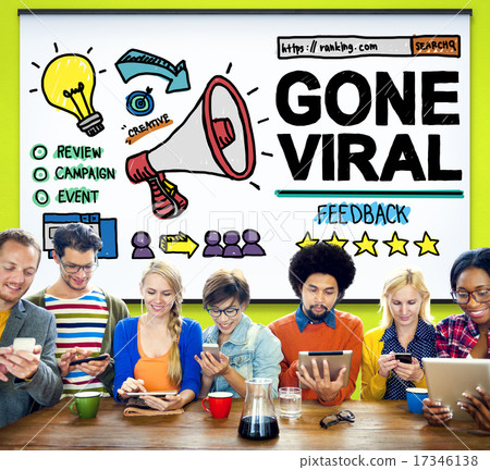 Gone Viral Popular Famous Share Post Concept - Stock Photo [17346138 ...