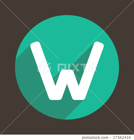 Letter W Logo Flat Icon Style. Vector - Stock Illustration [17362416 ...
