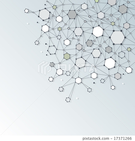 Abstract Dna molecule structure with Polygon - Stock Illustration ...