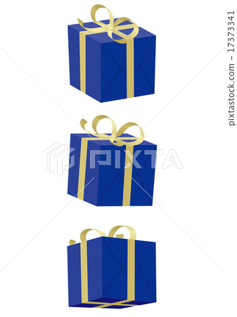 Present - Blue - Stock Illustration [17373341] - PIXTA