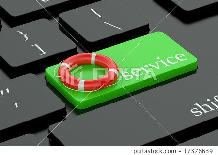 Service concept on keyboard button - Stock Illustration [17376639] - PIXTA