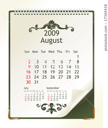 august 2009 - Stock Illustration [17384438] - PIXTA