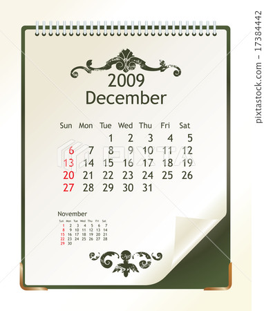 december 2009 - Stock Illustration [17384442] - PIXTA