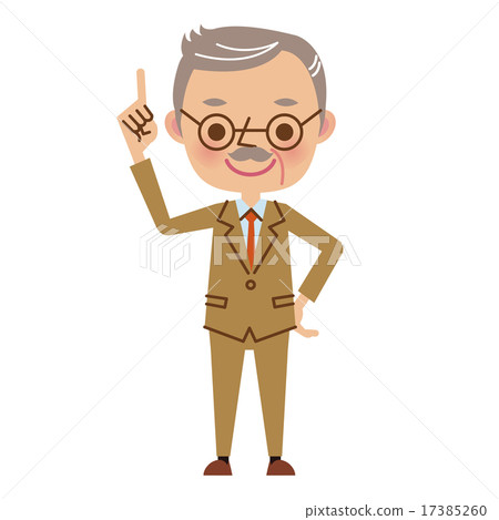 A finger pointing president · An older businessman - Stock Illustration ...