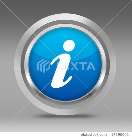 white information symbol on metallic 3d circle - Stock Illustration ...