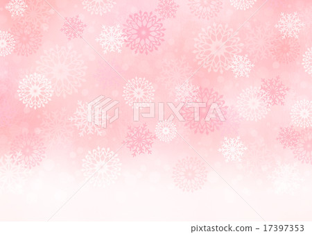 Fluffy snow falling (pink) - Stock Illustration [17397353] - PIXTA