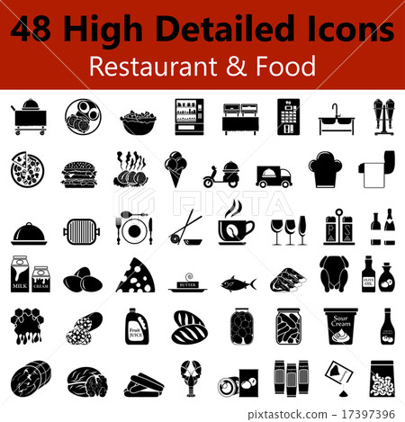 Restaurant and Food Smooth Icons - Stock Illustration [17397396] - PIXTA