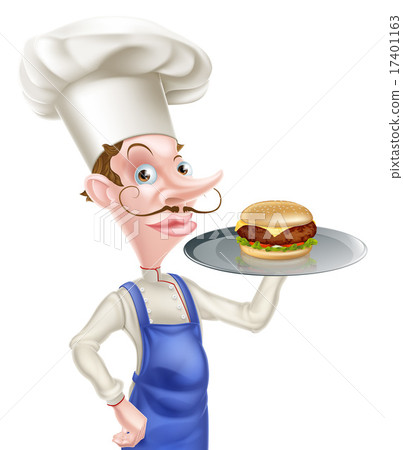 Cartoon Chef Burger - Stock Illustration [17401163] - PIXTA
