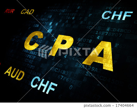 Business concept: CPA on Digital background - Stock Illustration ...