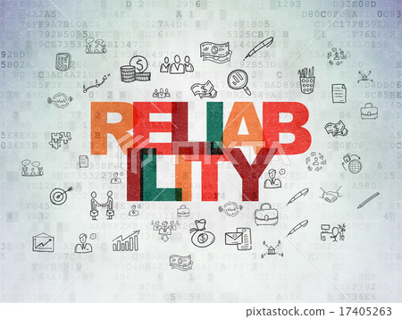 Business concept: Reliability on Digital Paper... - Stock Illustration ...