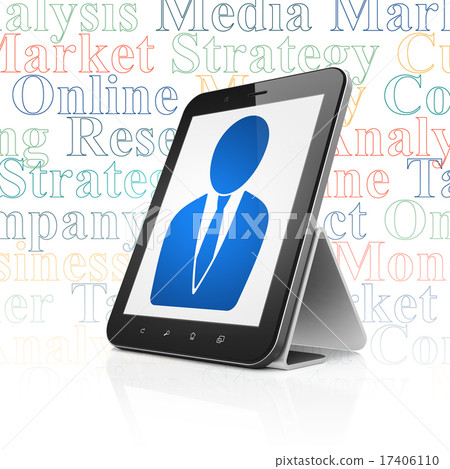 Advertising concept: Tablet Computer with... - Stock Illustration ...