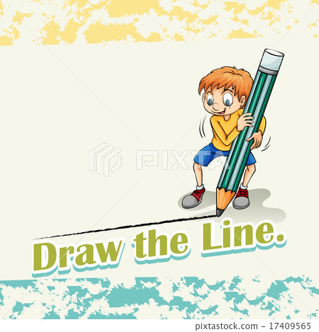 Idiom draw the line - Stock Illustration [17409565] - PIXTA