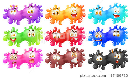 Color splash with faces - Stock Illustration [17409710] - PIXTA