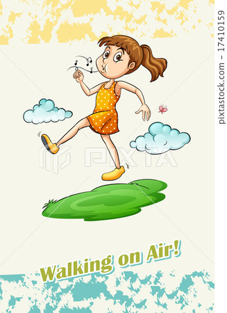 Idiom walking on air-插圖素材 [17410159] - PIXTA圖庫