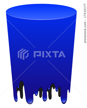 Blue color tube melting - Stock Illustration [17410177] - PIXTA