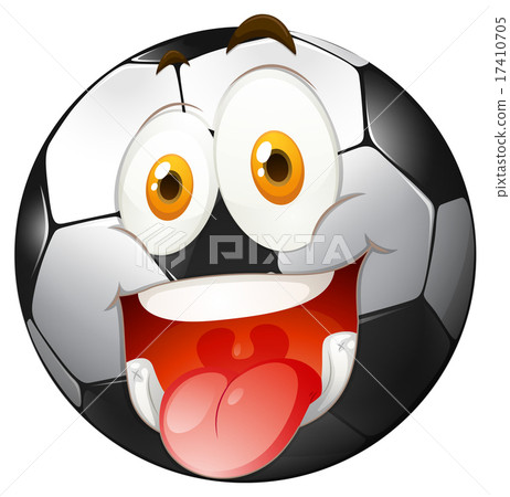 Smiling face on football - Stock Illustration [17410705] - PIXTA