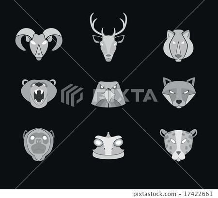 Predator animals icons. Vector format. - Stock Illustration [17422661 ...