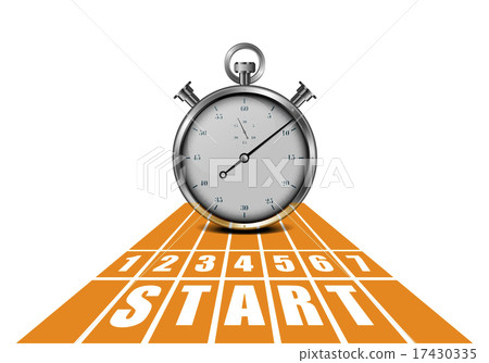 Start Track Stopwatch - Stock Illustration [17430335] - PIXTA