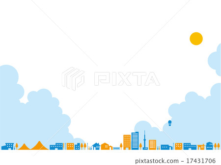 Illustration of the summer cityscape (noon) - Stock Illustration ...