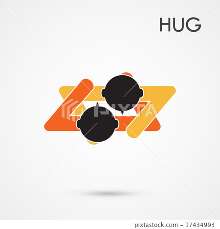 Abstract hug symbol. - Stock Illustration [17434993] - PIXTA