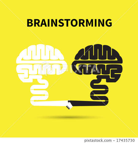 Brainstorming concept.Creative brain logo design - Stock Illustration ...