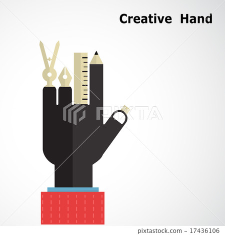 Creative hand logo design templates. - Stock Illustration [17436106 ...