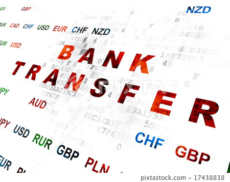Money concept: Bank Transfer on Digital background - Stock Illustration ...