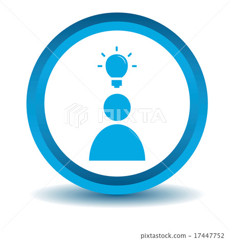 Idea icon, blue, 3D - Stock Illustration [17447752] - PIXTA