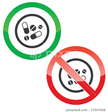 Medicine permission signs - Stock Illustration [17447888] - PIXTA