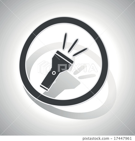 Flashlight sign sticker, curved - Stock Illustration [17447961] - PIXTA