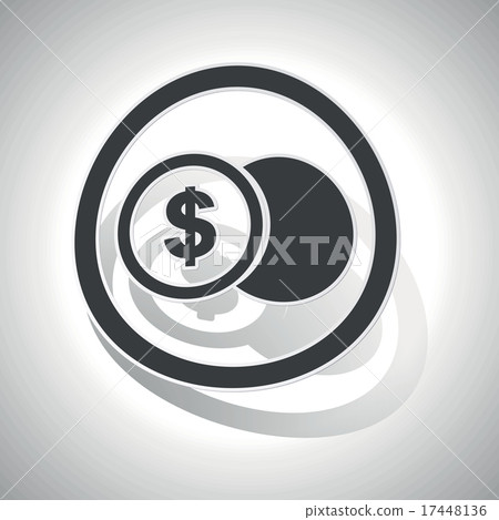 Dollar coin sign sticker, curved - Stock Illustration [17448136] - PIXTA