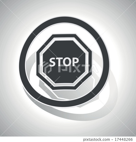 STOP sign sticker, curved - Stock Illustration [17448266] - PIXTA