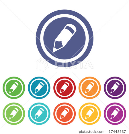 Pencil signs colored set - Stock Illustration [17448387] - PIXTA