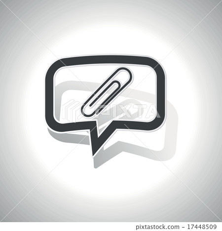 Curved paperclip message icon - Stock Illustration [17448509] - PIXTA